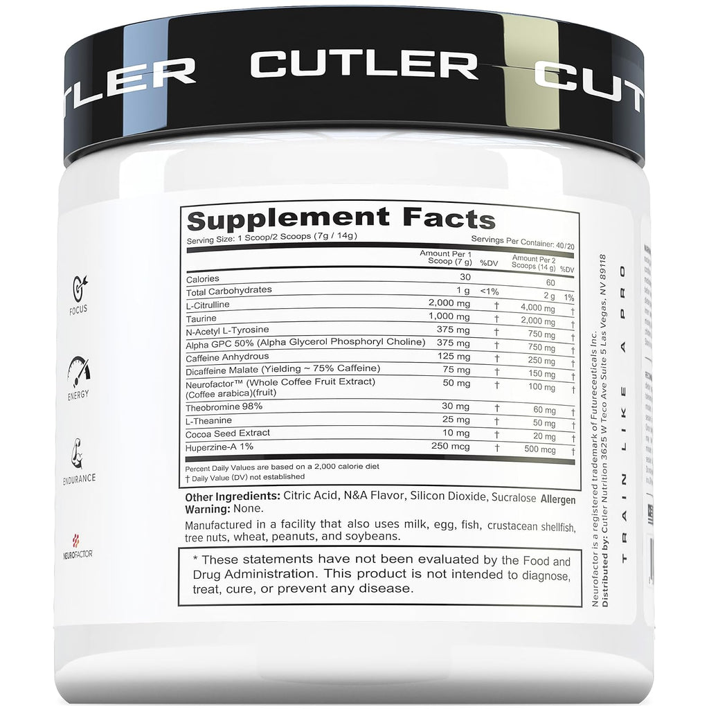 Nootropic pre-workout for enhanced focus