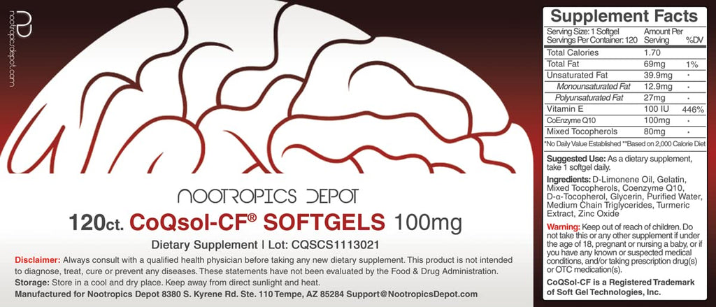 Nootropics Depot CoQ10 antioxidant benefits