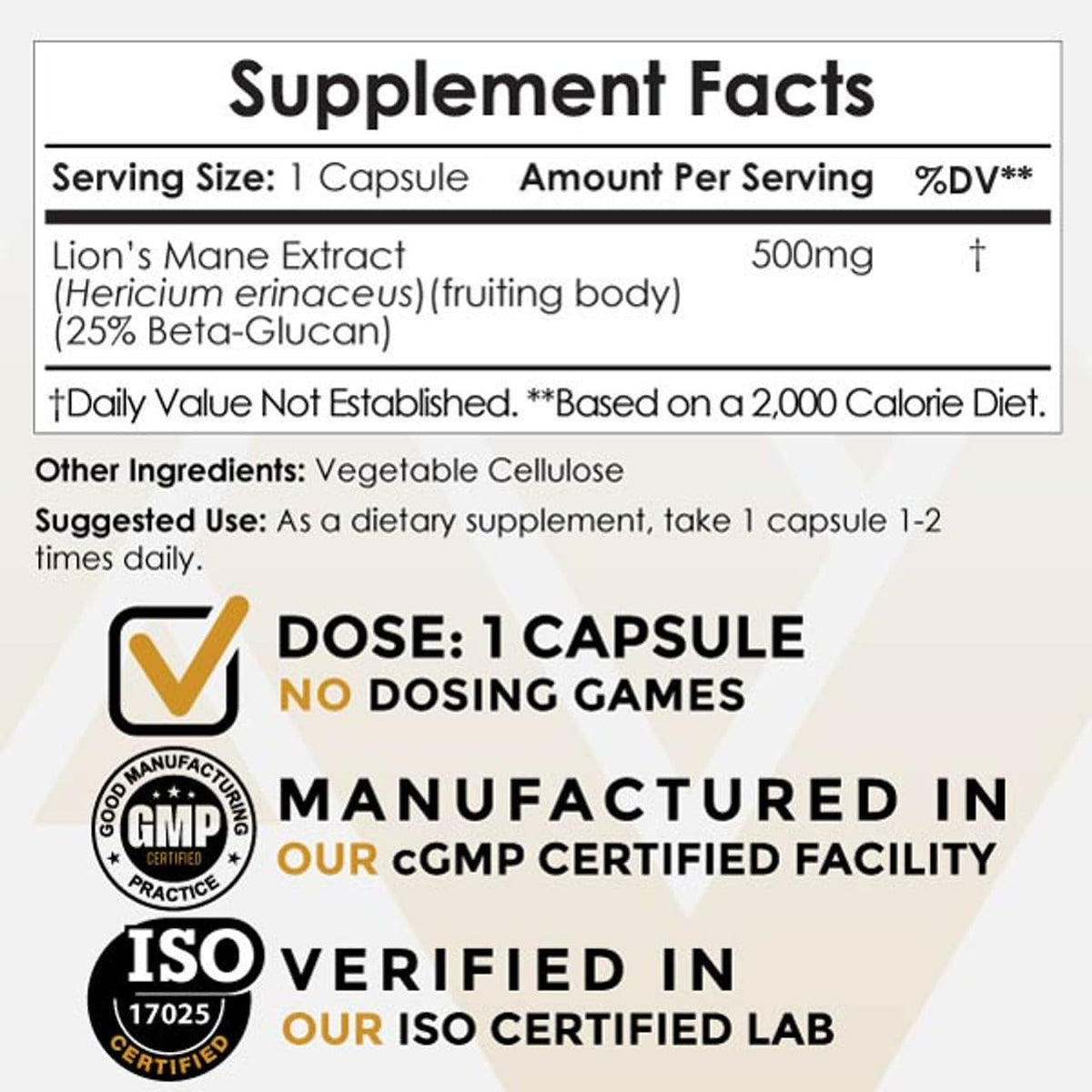 Nootropics Depot lion's mane capsules