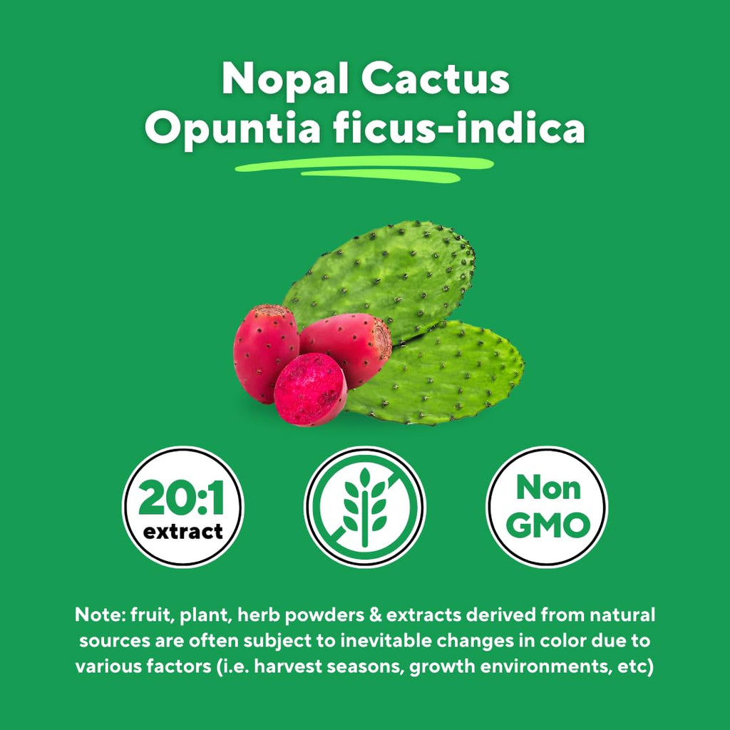 Nopal cactus extract for overall wellness