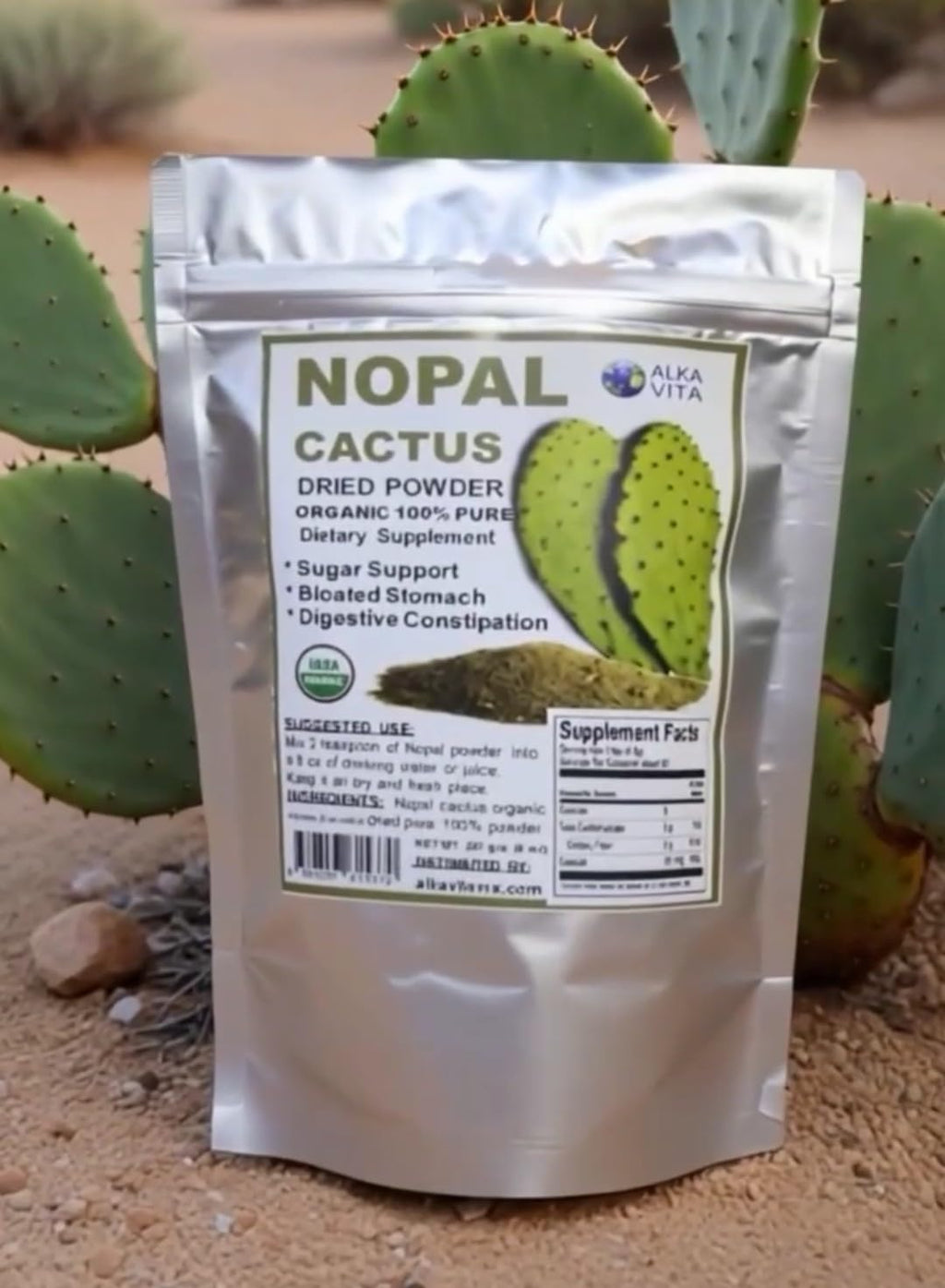 nopal cactus greens powder nutrition