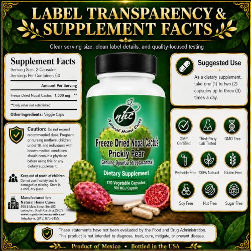 Nopal cactus multivitamin for men
