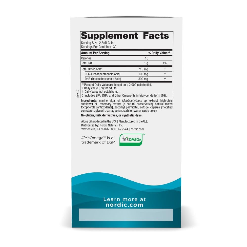 Nordic Naturals algae omega benefits