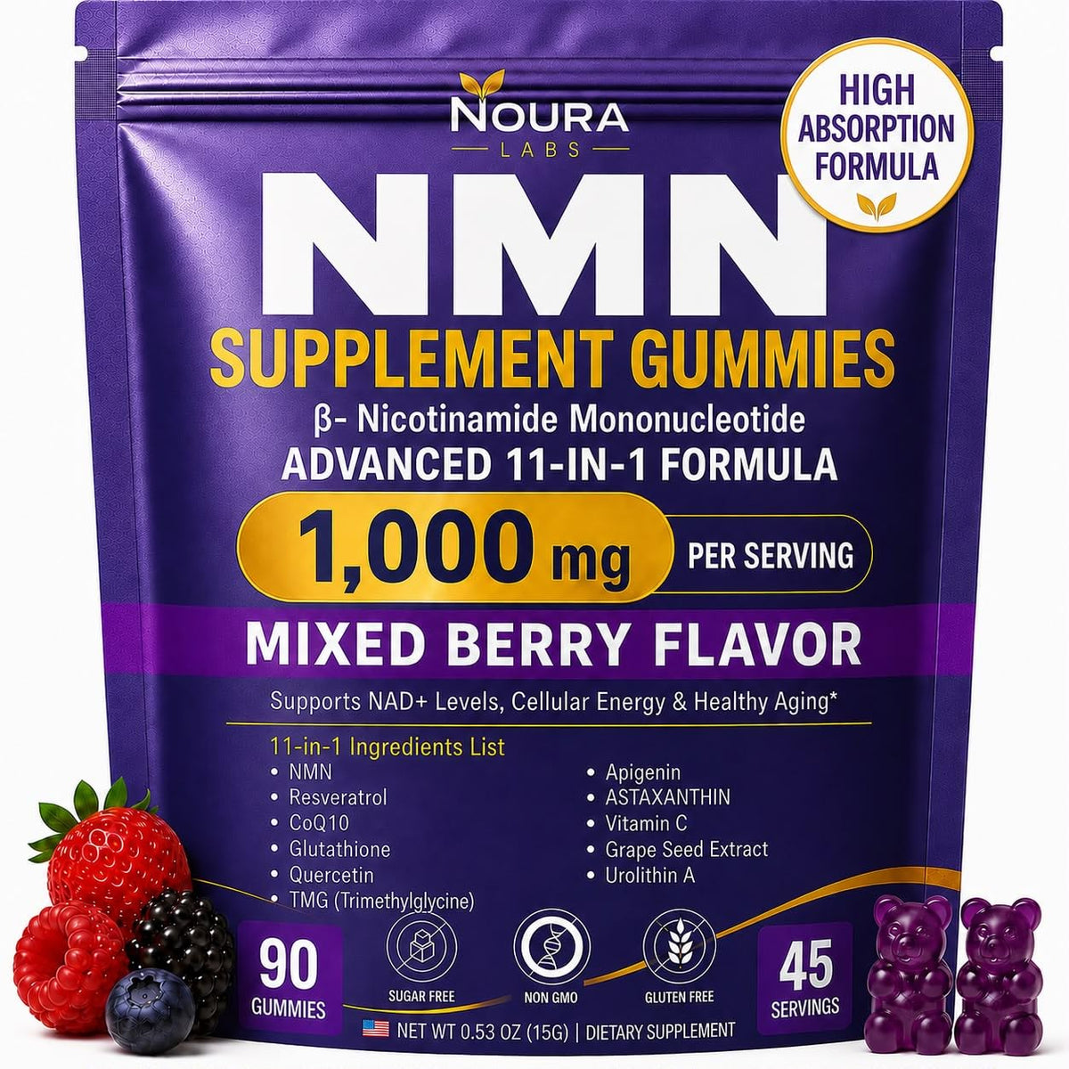 Noura Labs NMN gummies for energy