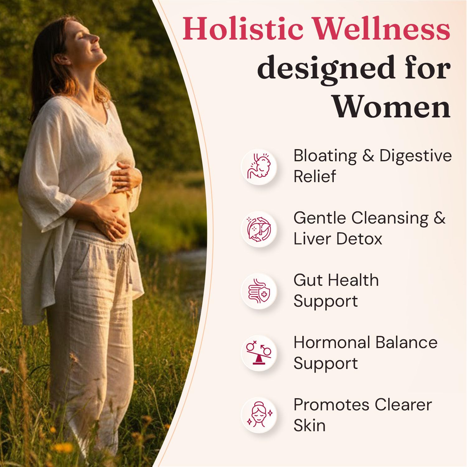 Nourished digestive support for bloating relief