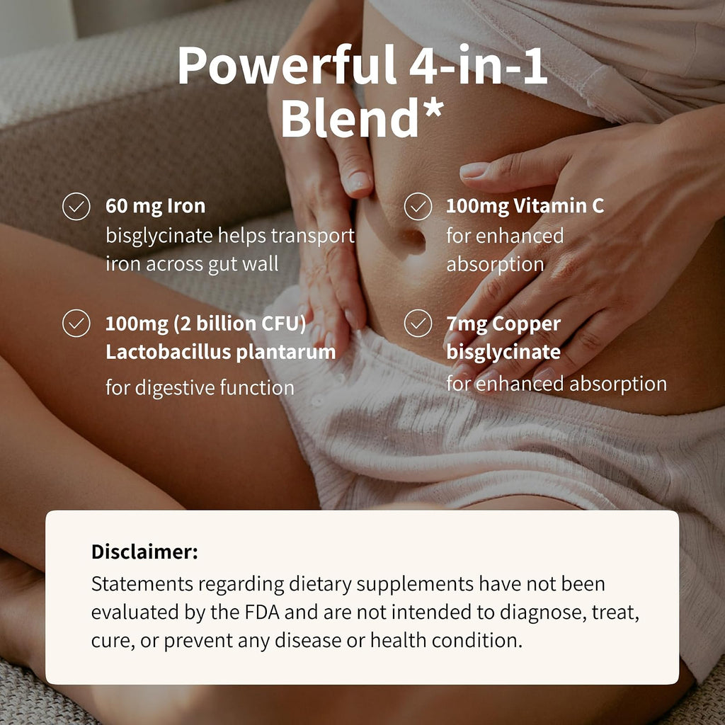 Nourished iron capsules for women