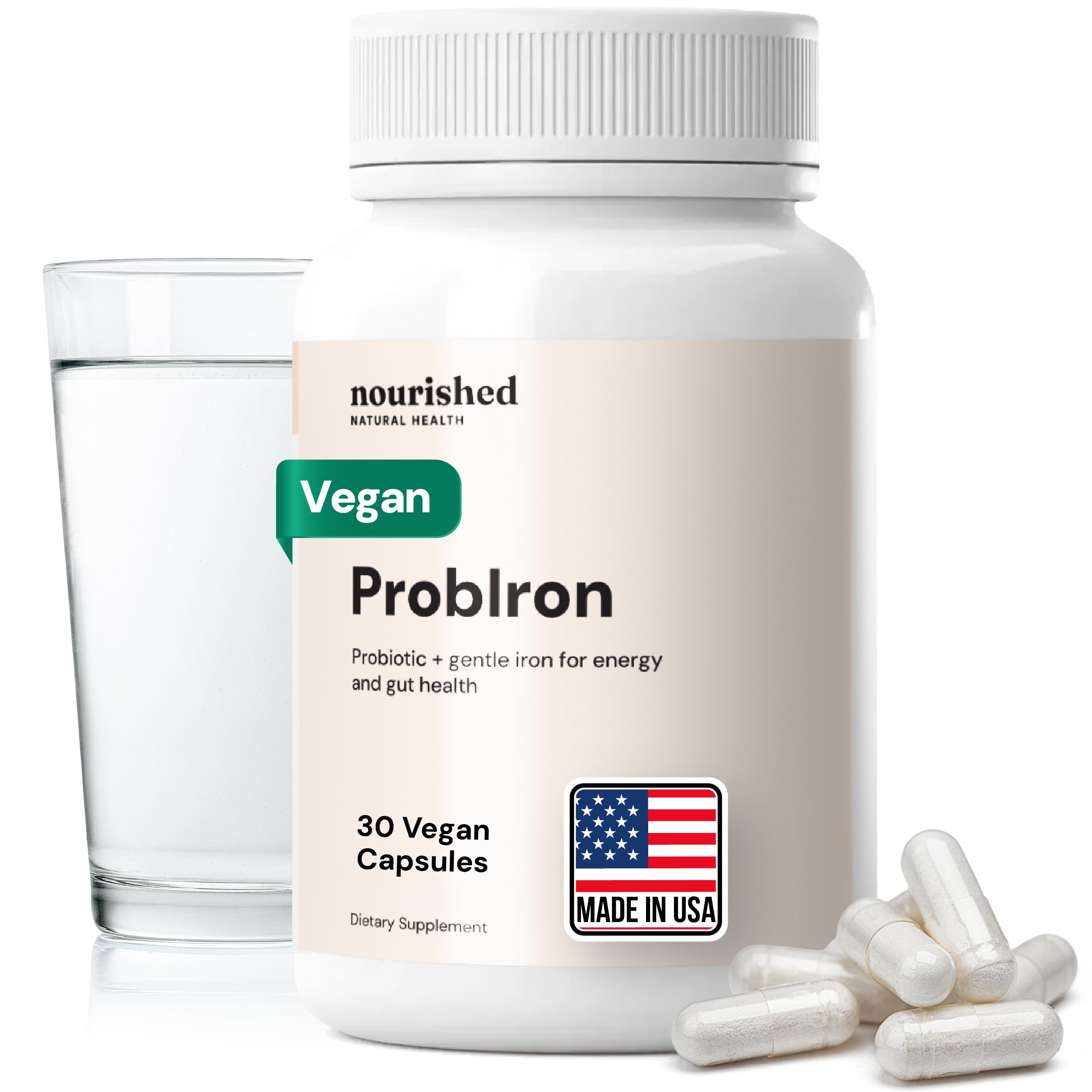 Nourished ProbIron iron supplement capsules