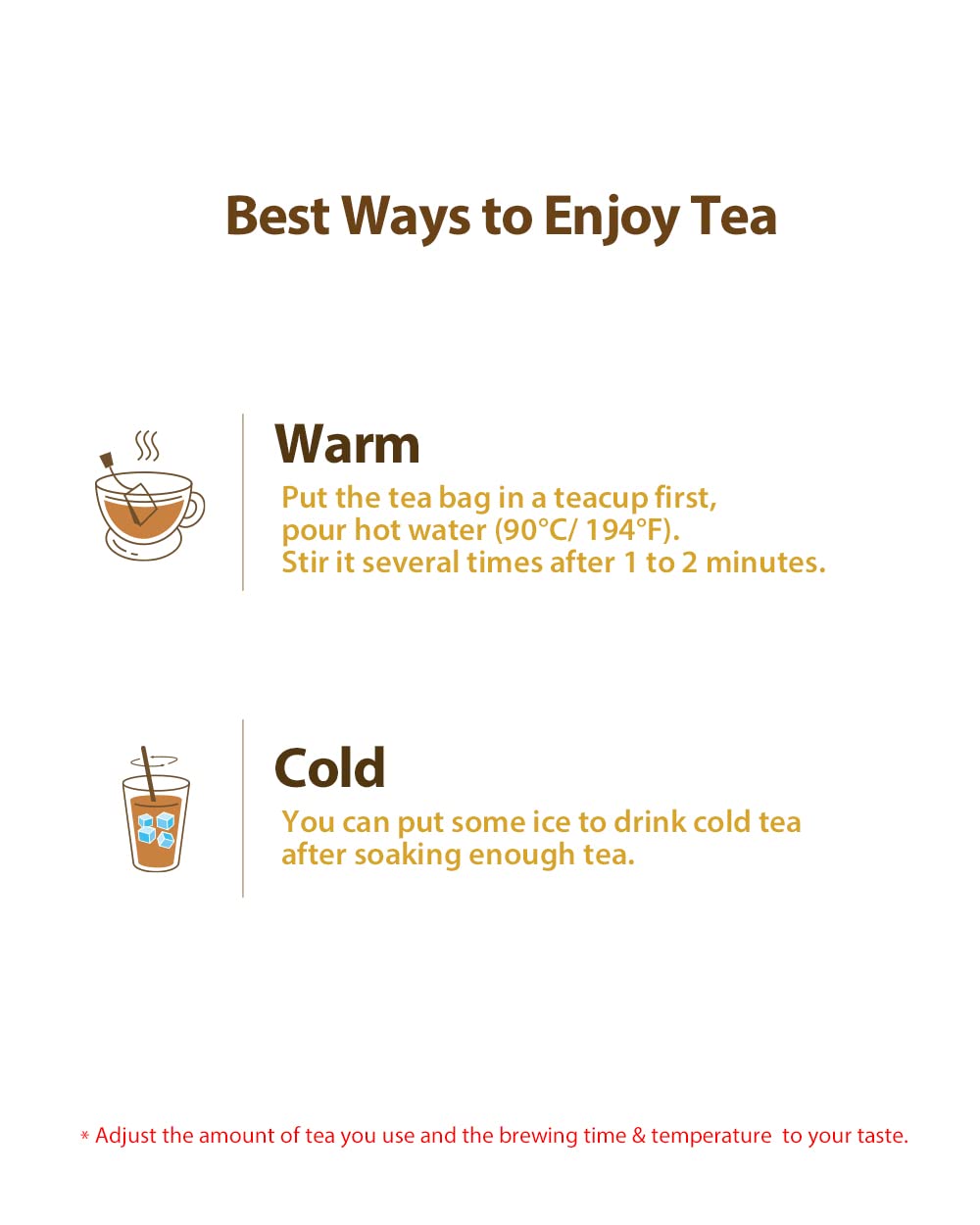 Nourishing brown rice tea bags