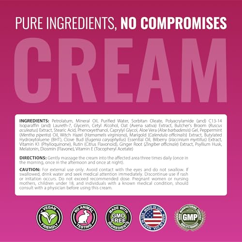 Nourishing cream for varicose veins