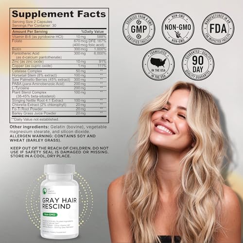 Nourishing gray hair vitamins capsules