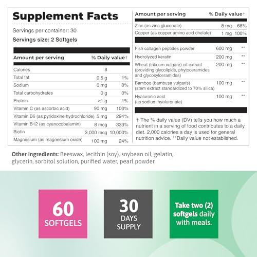 Nourishing hair and skin vitamins