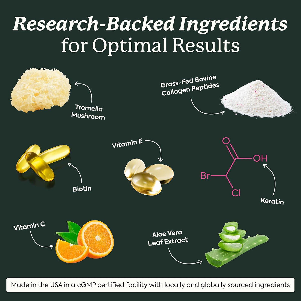 Nourishing hair gummies with vitamins