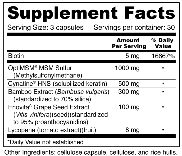 nourishing hair skin nails supplement