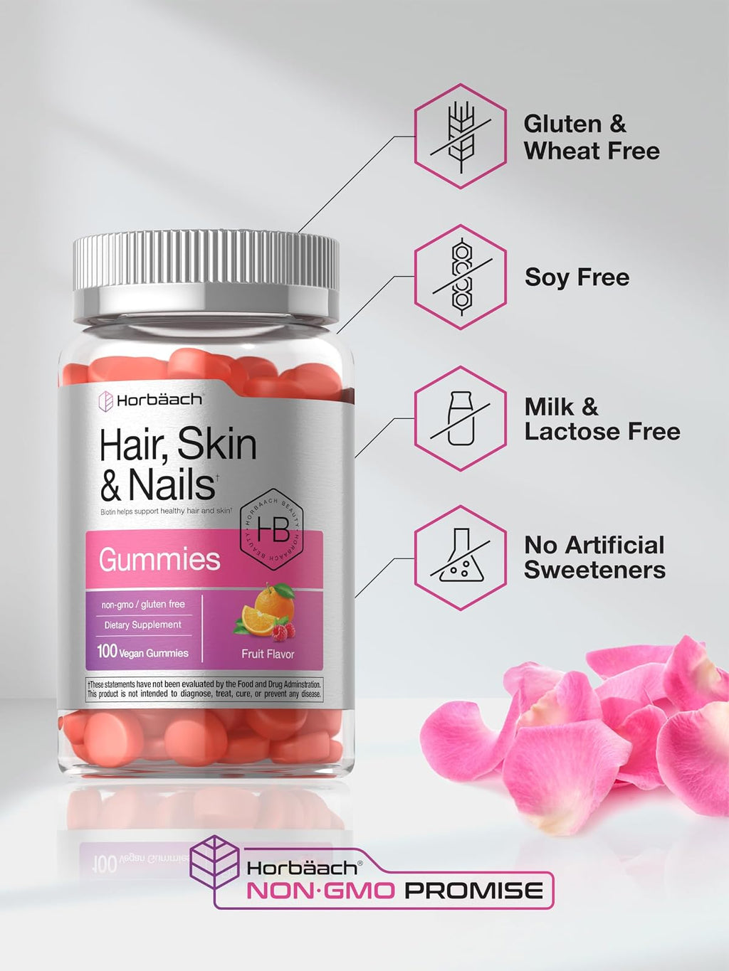 Nourishing hair vitamins with biotin