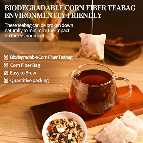 Nourishing herbal tea blend with ginseng