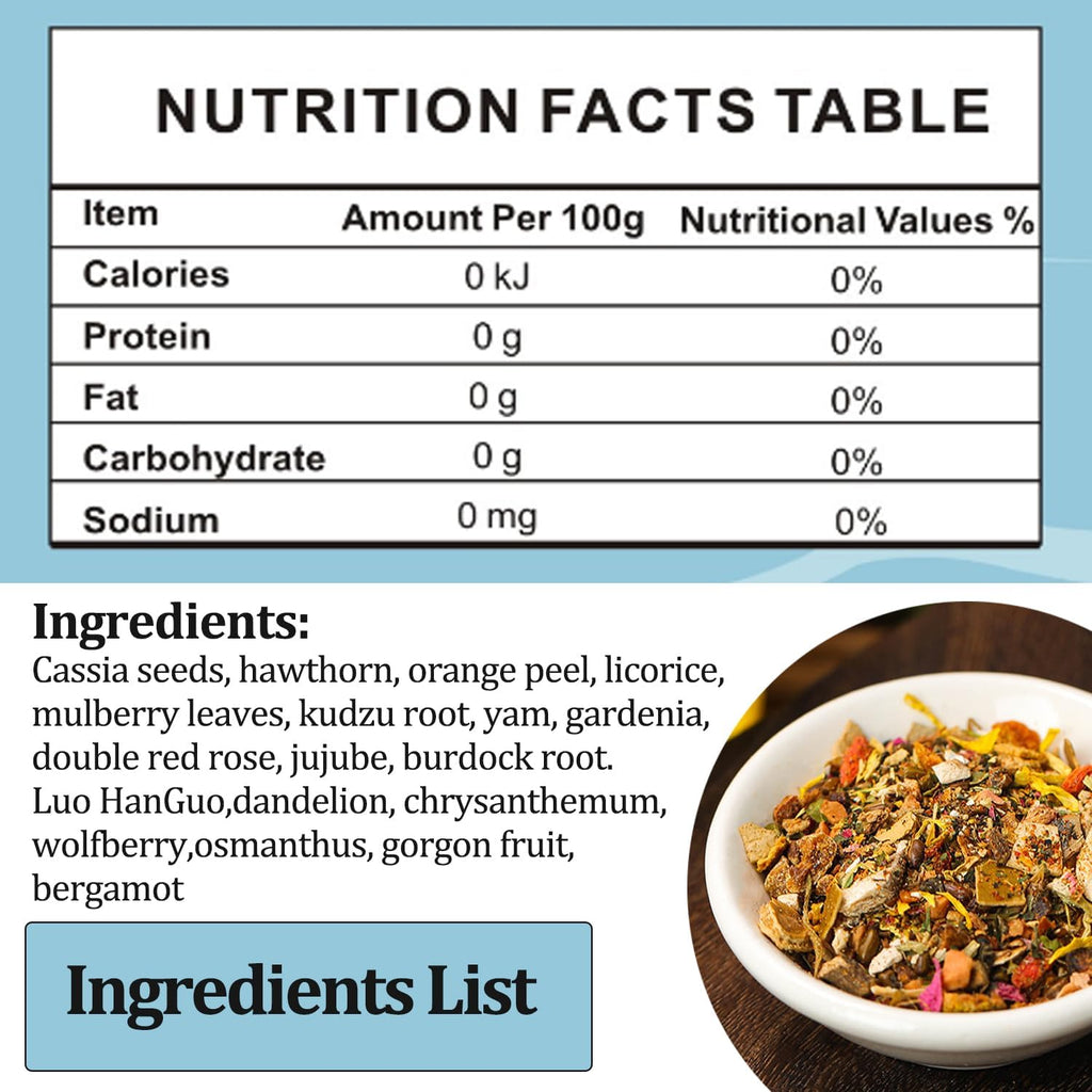 Nourishing herbal tea with 18 herbs
