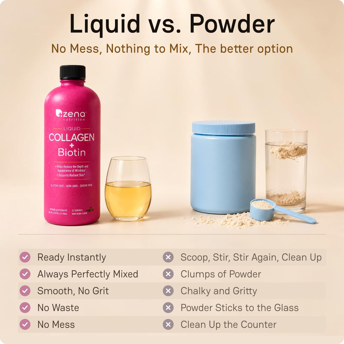 Nourishing liquid collagen supplement