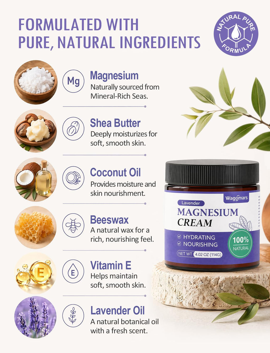 nourishing magnesium cream for sensitive skin