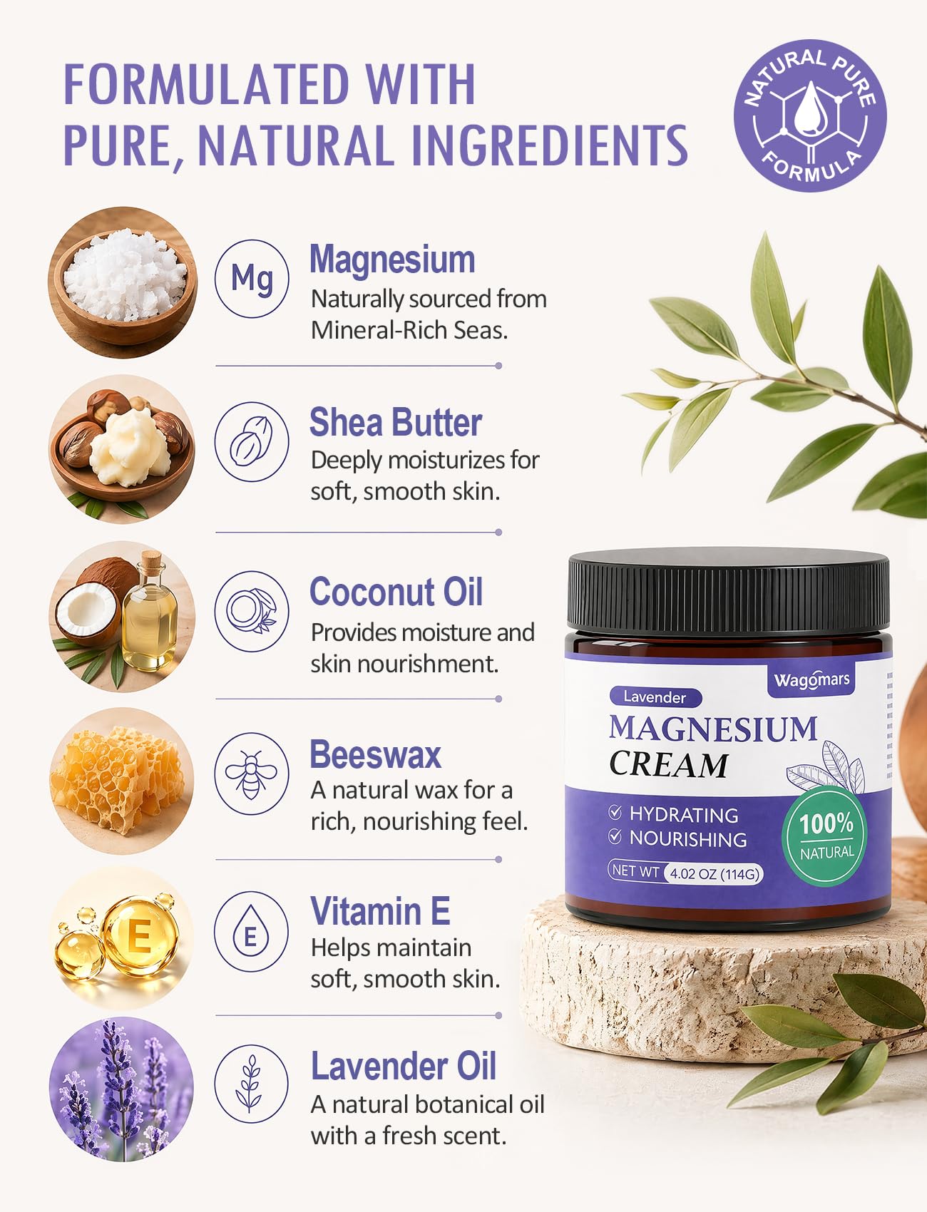 nourishing magnesium cream for sensitive skin