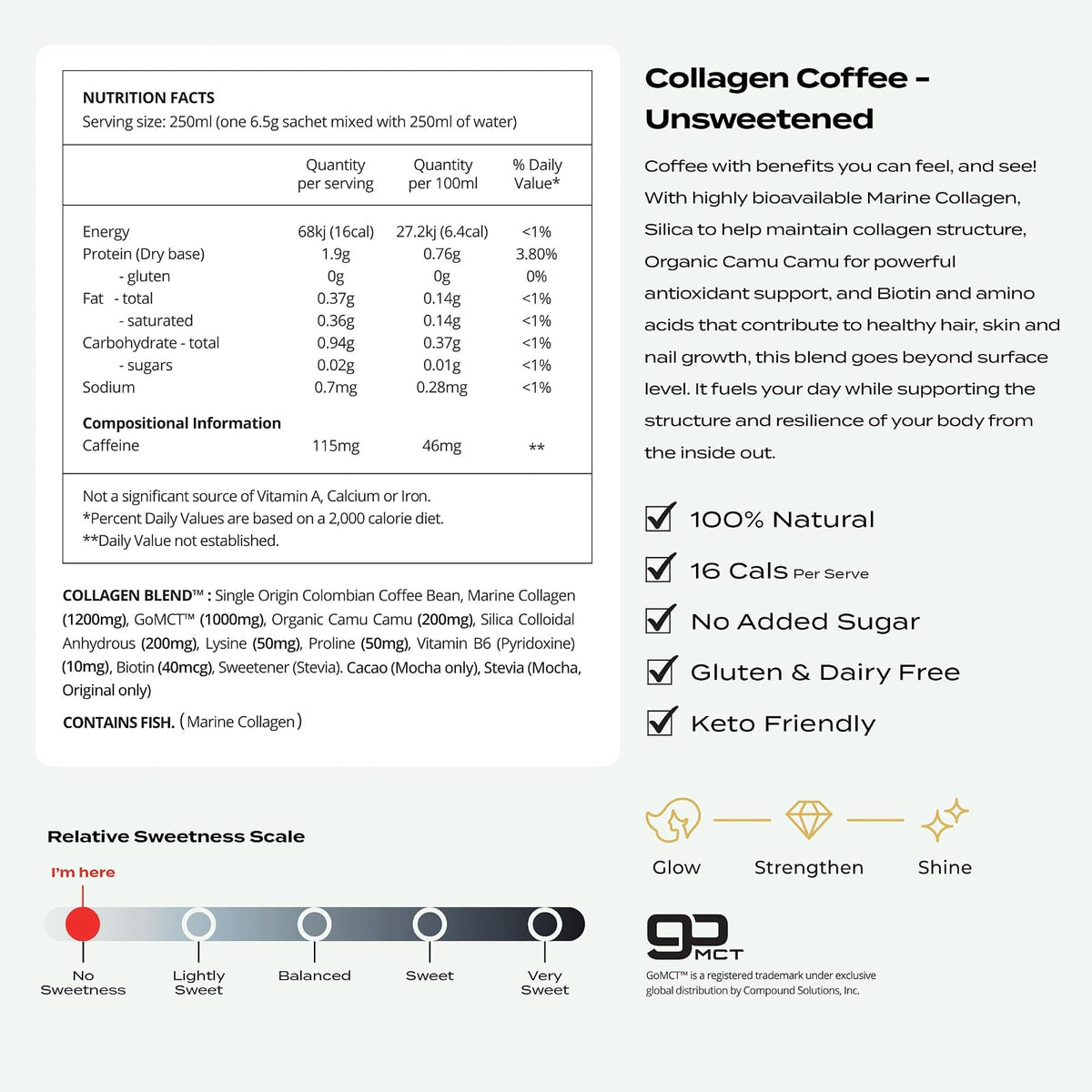 Nourishing marine collagen drink