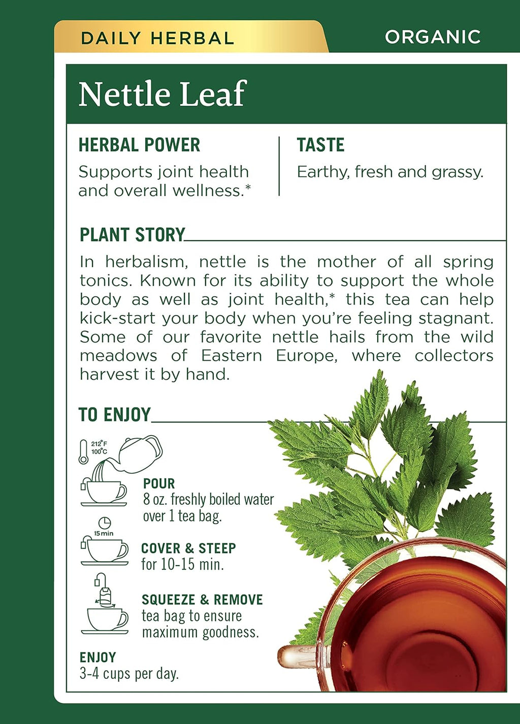 nourishing nettle leaf tea bags