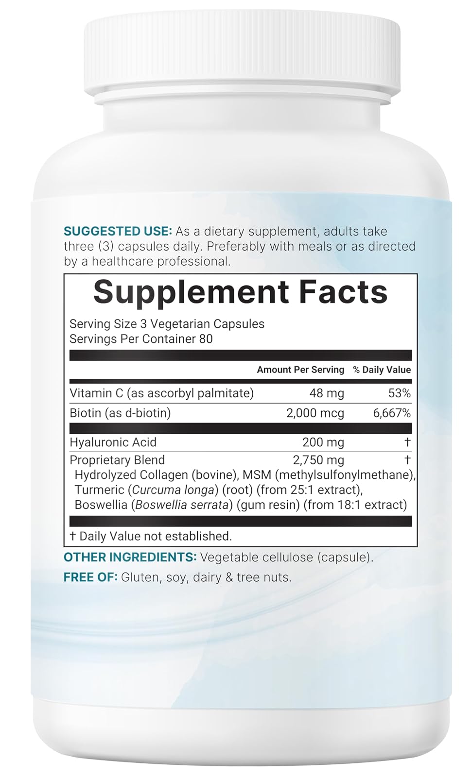 Nourishing veg capsules for radiant skin