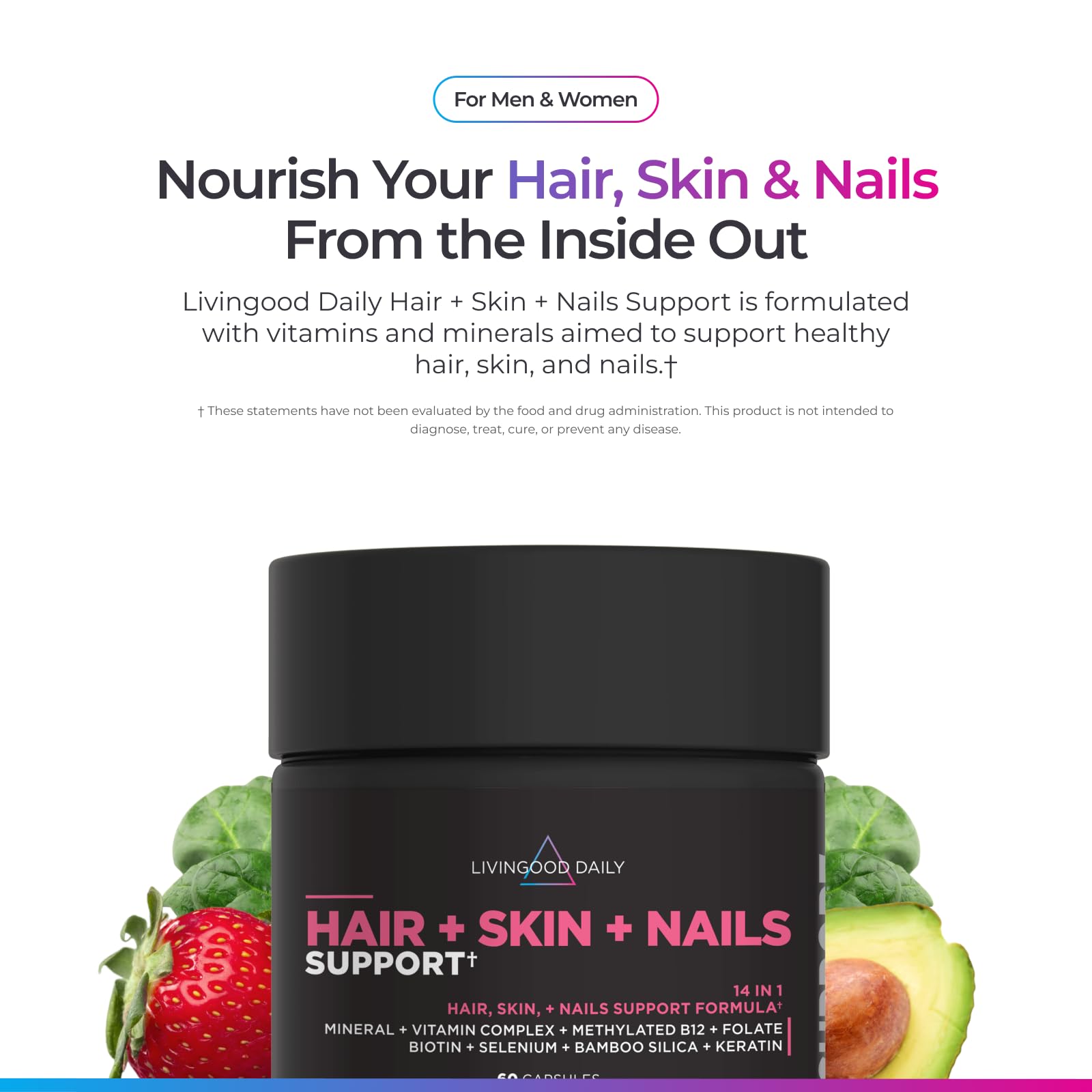 Nourishing vitamins for skin and nails