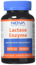 Nova Nutritions lactase enzyme tablets
