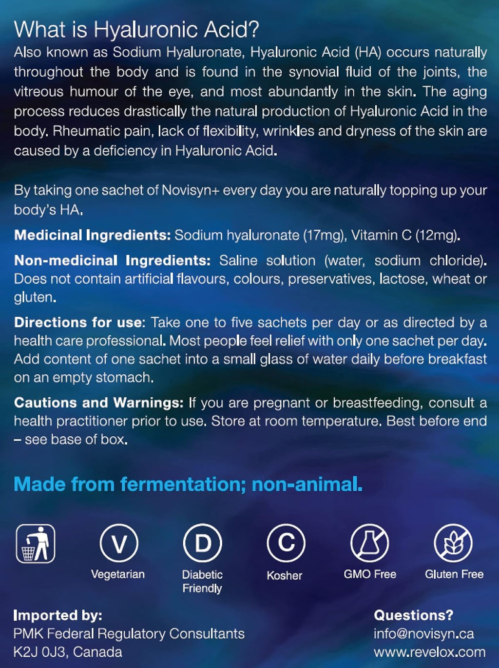 Novisyn+ hyaluronic acid with vitamin C