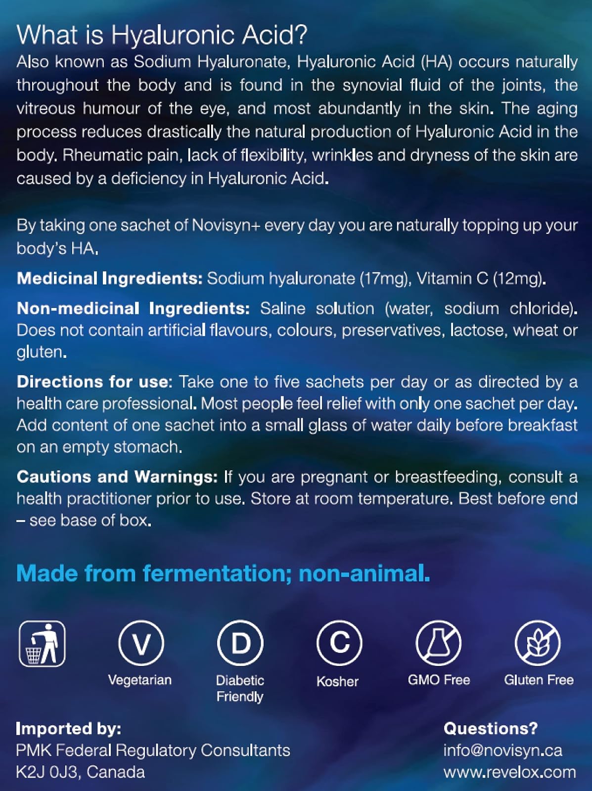 Novisyn+ hyaluronic acid with vitamin C