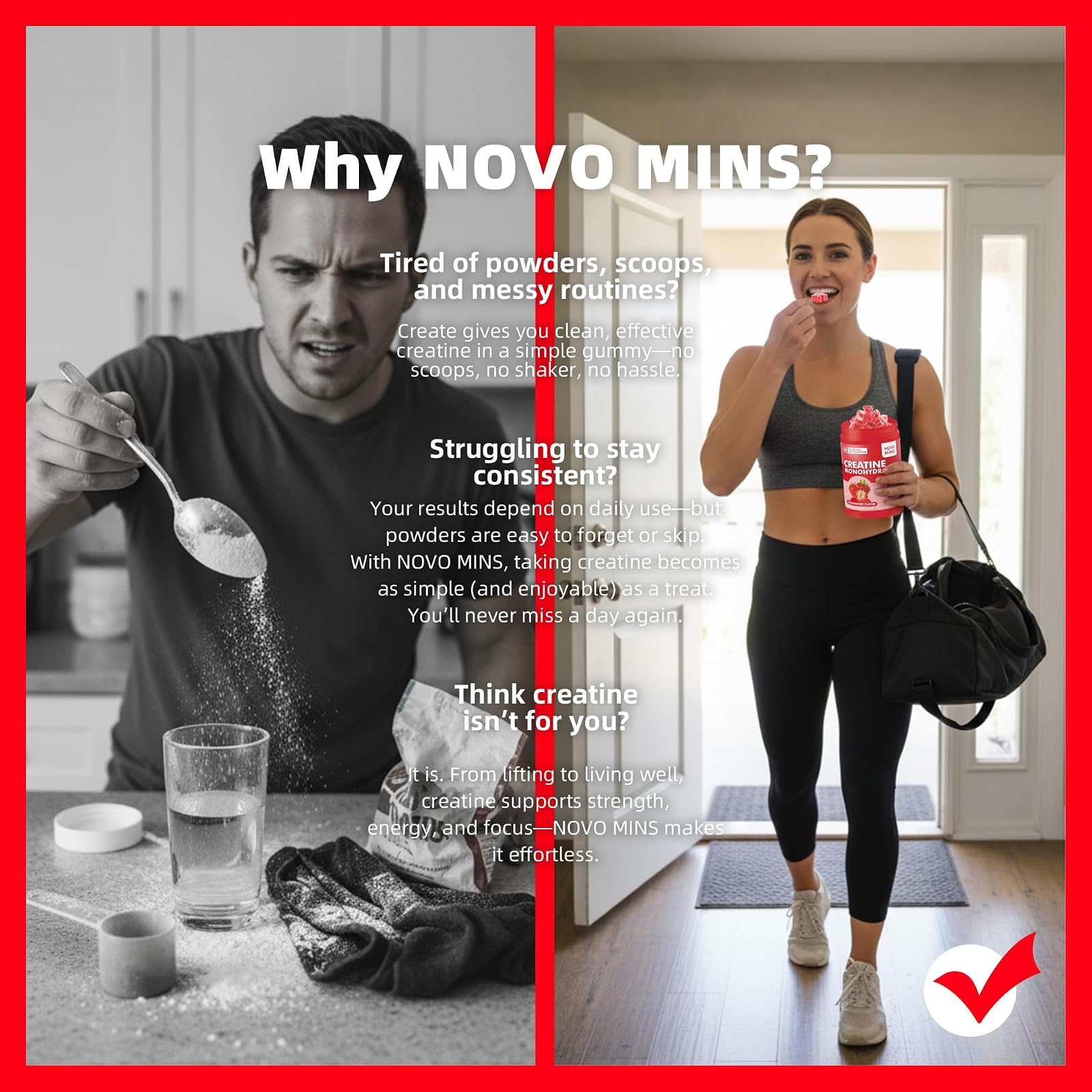 Novomins creatine for workout performance