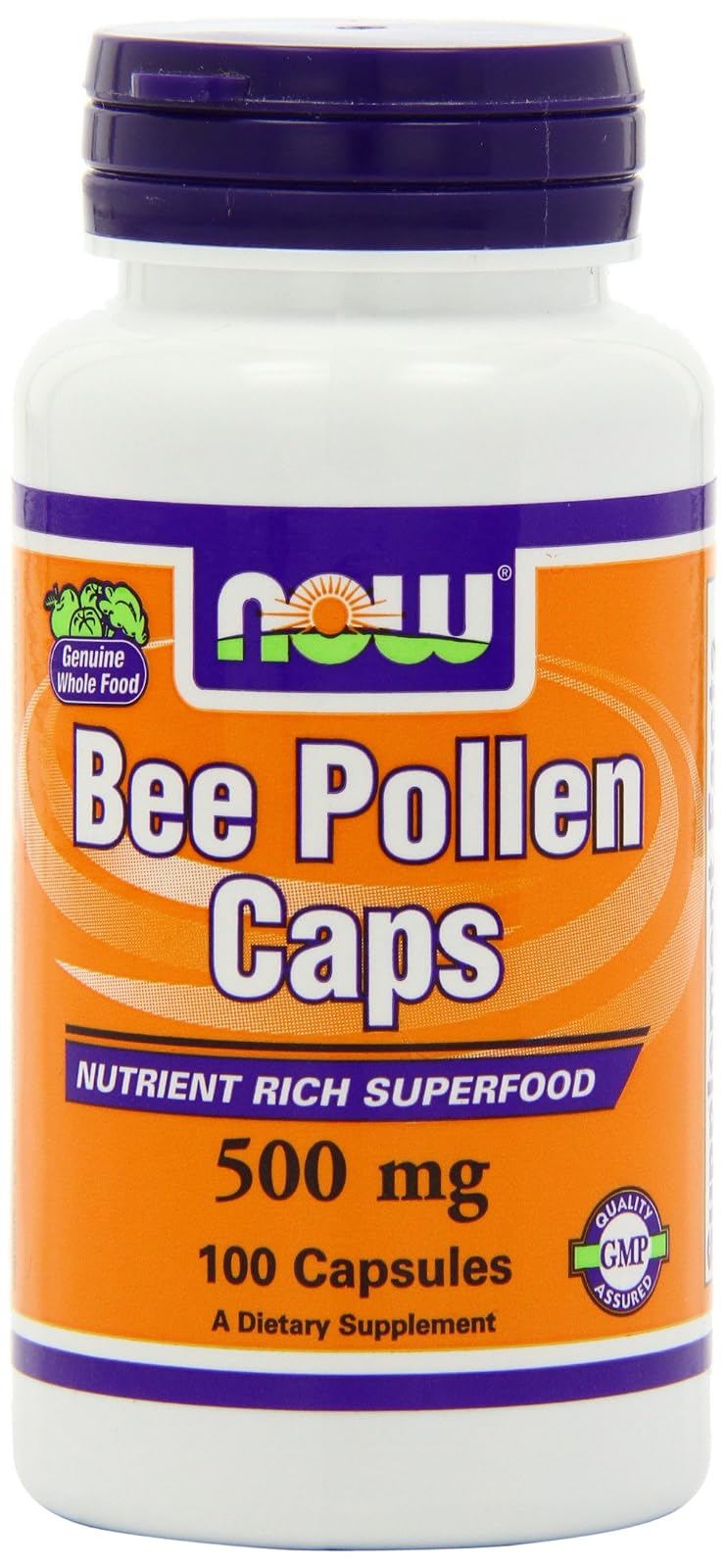 NOW Bee Pollen capsules for energy