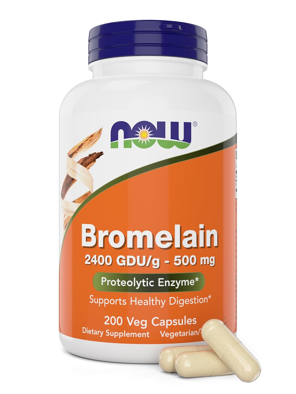 Now Bromelain 500 mg capsules