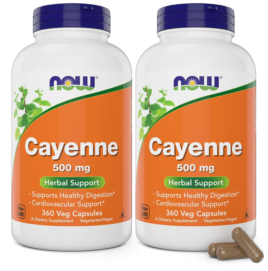 Now Cayenne 500 mg veg capsules