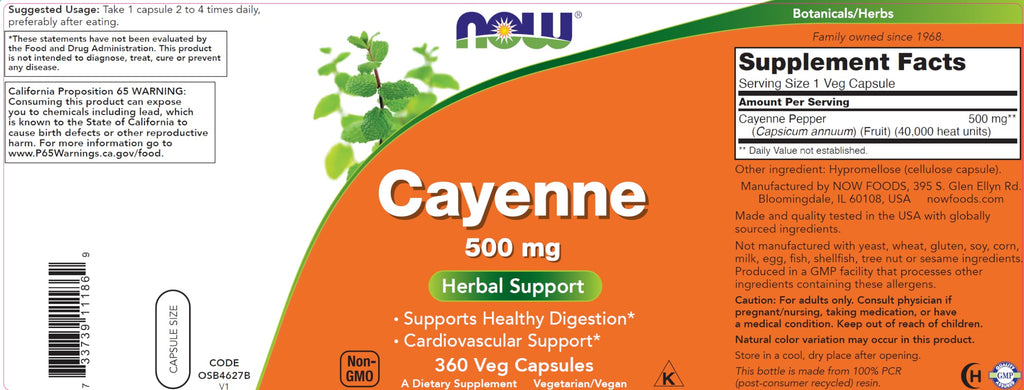 Now Cayenne for weight management
