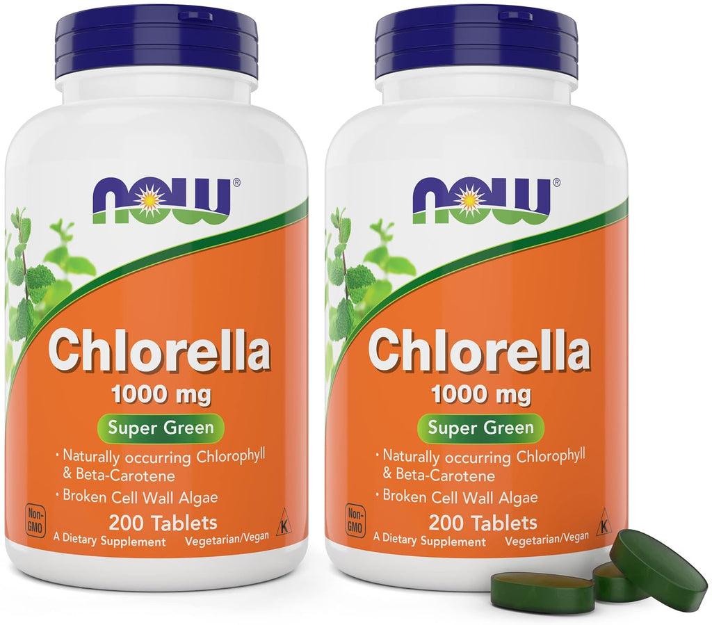 Now Chlorella 1000 mg tablets