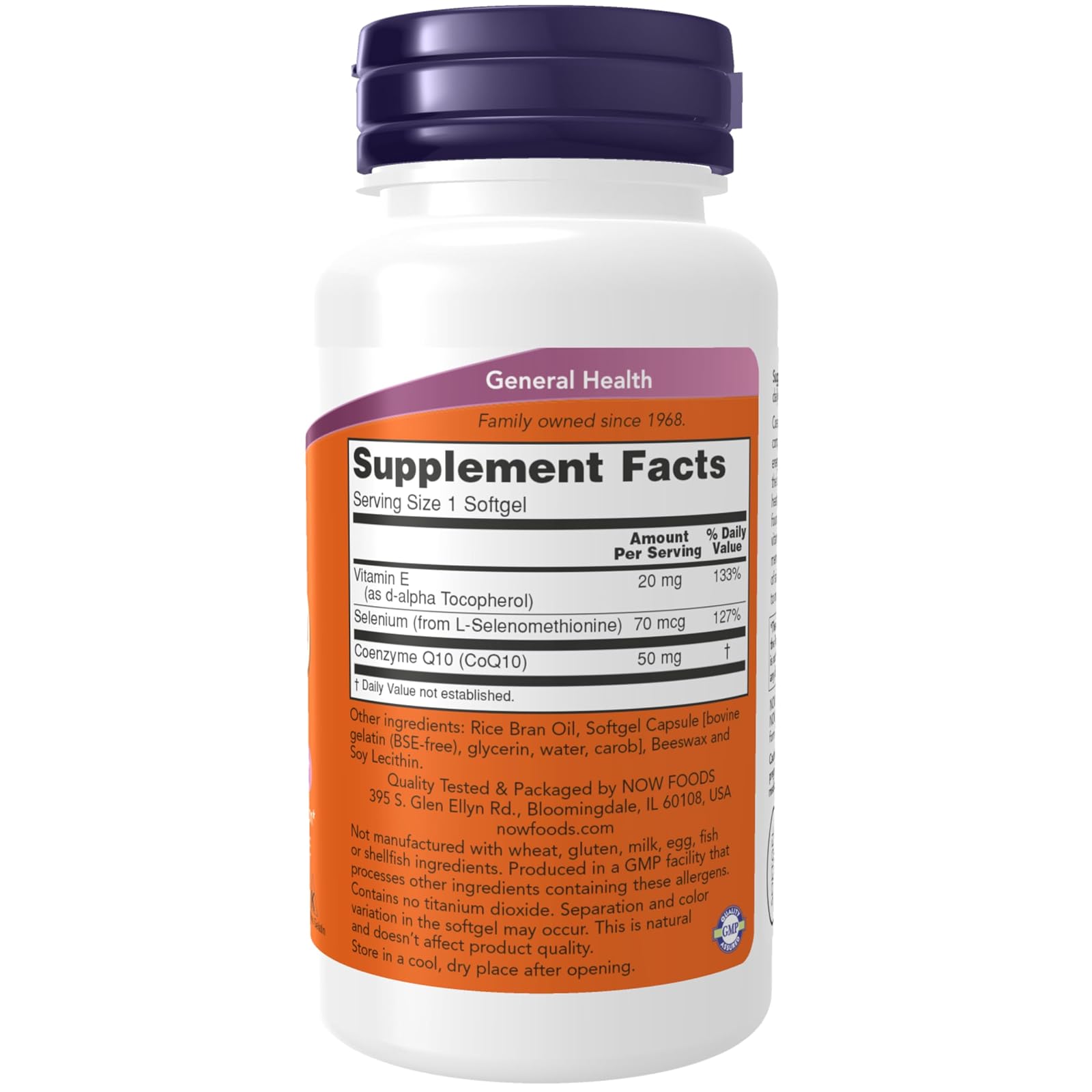 NOW coq10 50 mg softgels