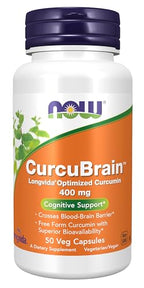 NOW CurcuBrain turmeric supplement capsules