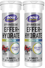 NOW Effer-Hydrate electrolyte tablets for hydration