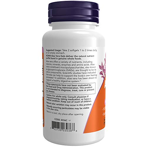 Now Foods aloe vera for skin health