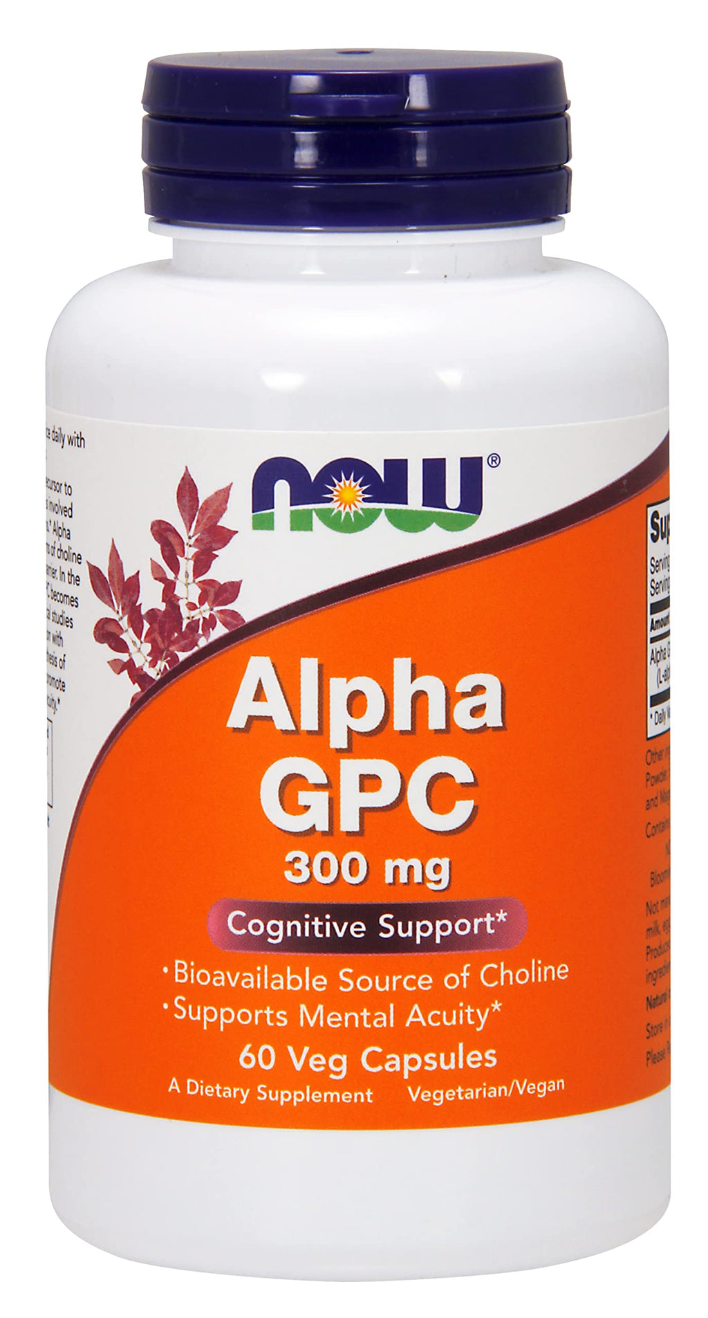 NOW Foods Alpha GPC capsules for cognitive support