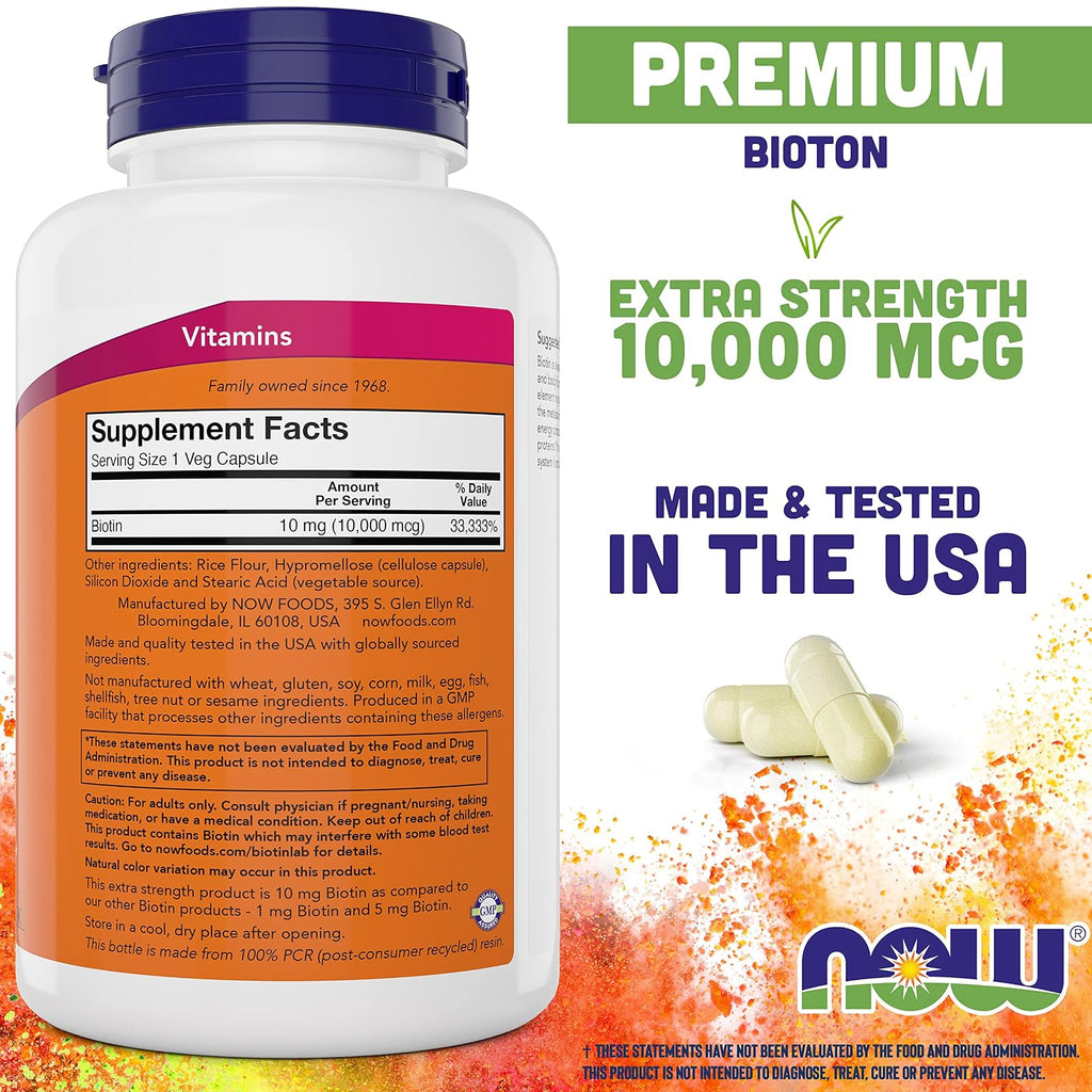 NOW Foods biotin capsules for nails