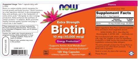 Now Foods biotin support for nails