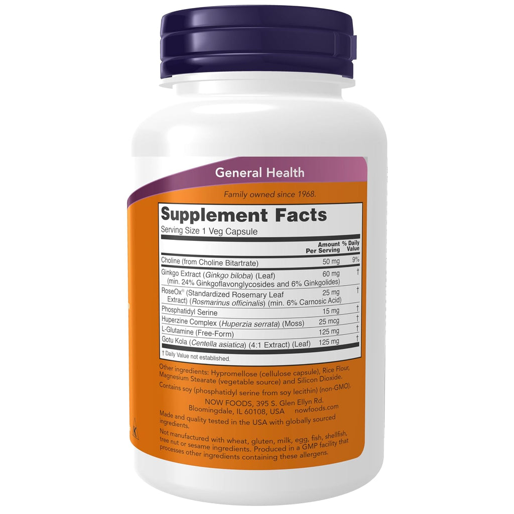 NOW Foods Brain Elevate capsules