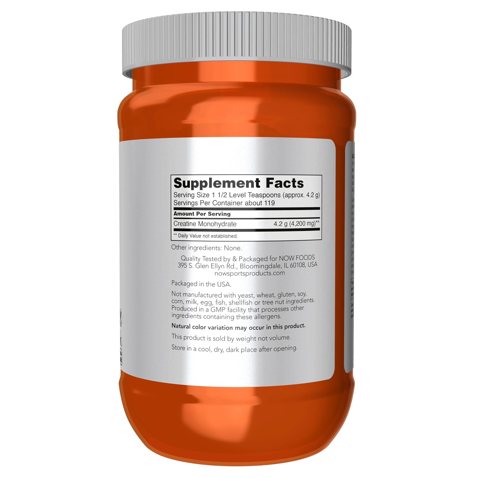 NOW Foods creatine powder for athletes