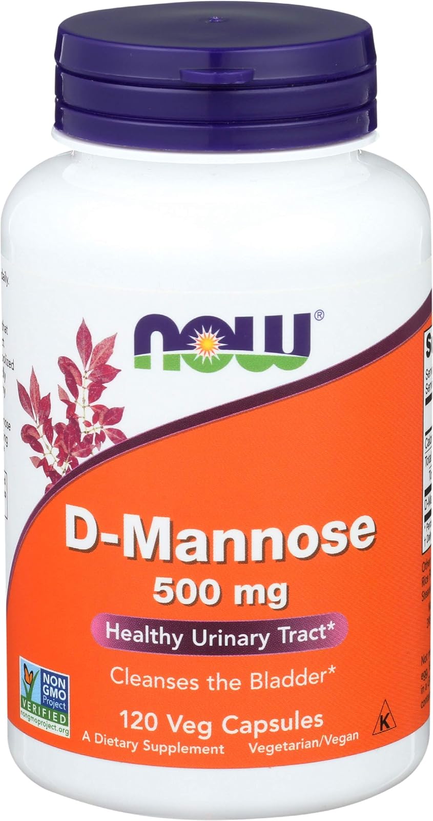 Now Foods D-Mannose 500 mg capsules