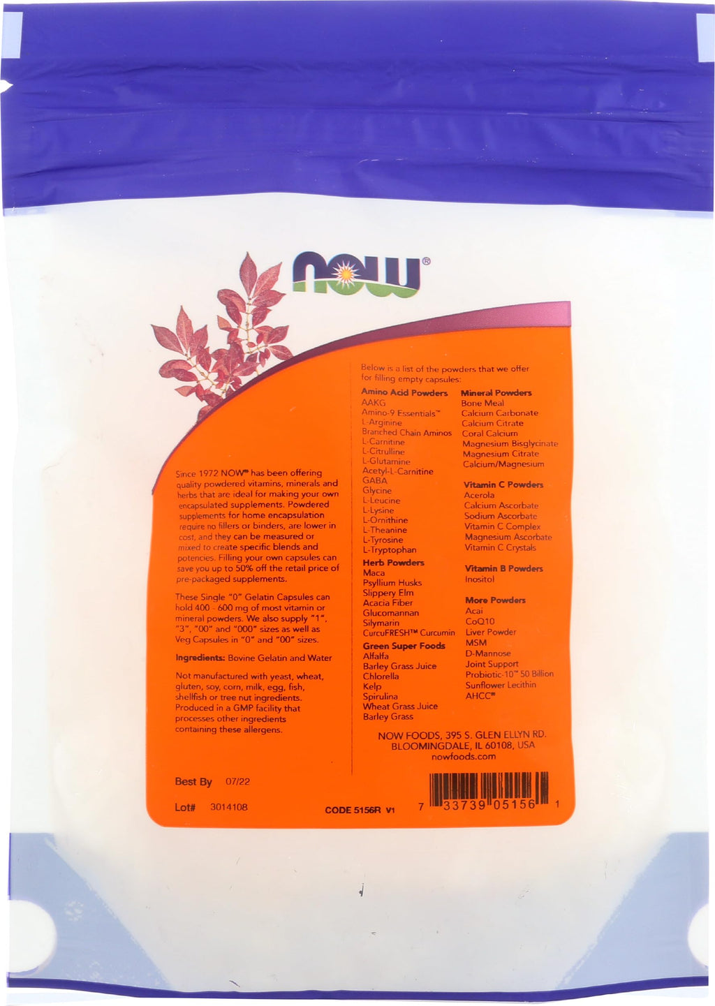 Now Foods gel caps for essential nutrients