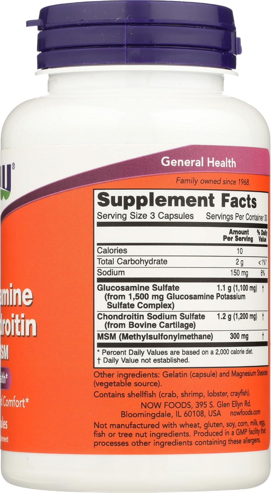 NOW Foods glucosamine capsules