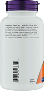 NOW Foods l-carnitine tablets pack