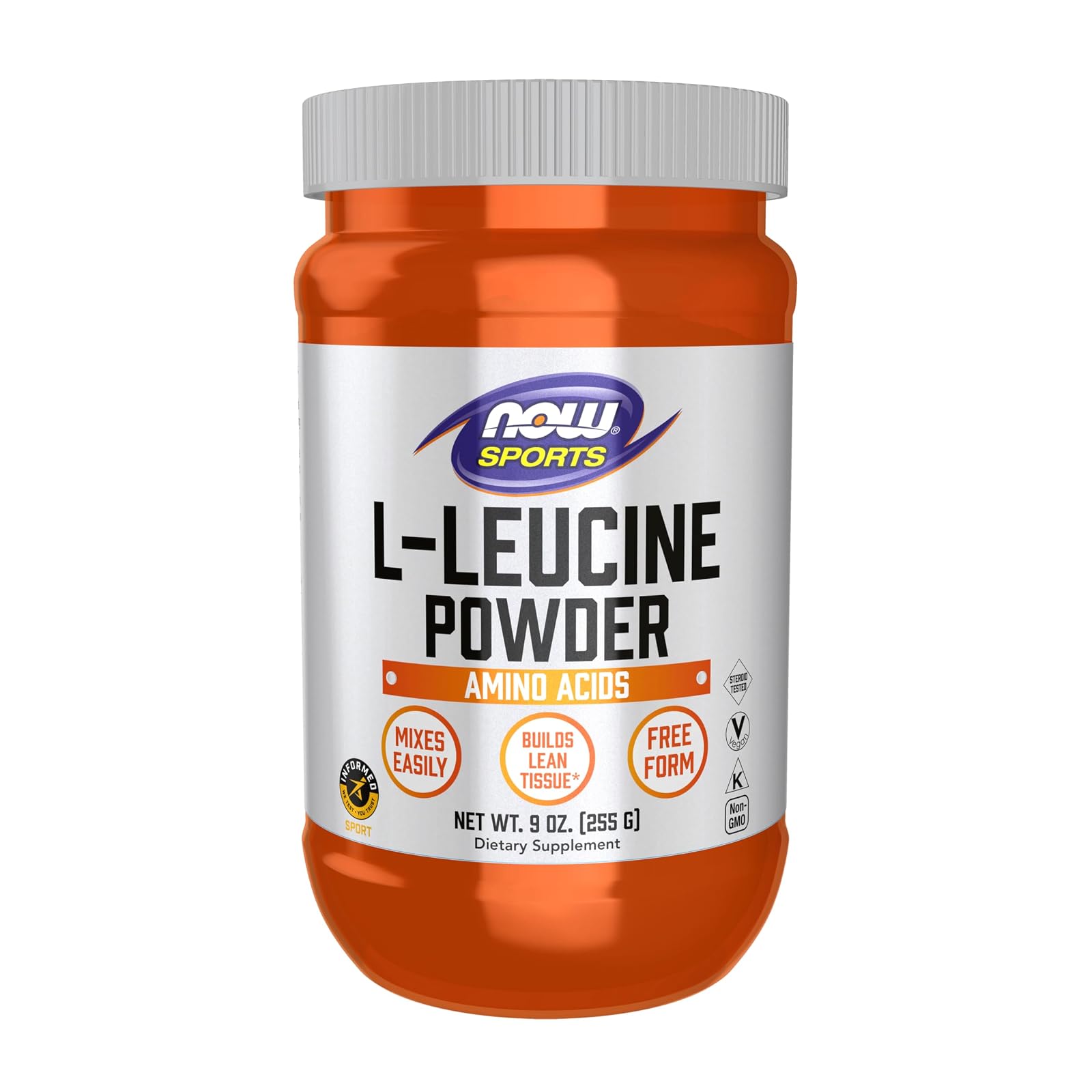 NOW Foods L-Leucine powder for muscle recovery